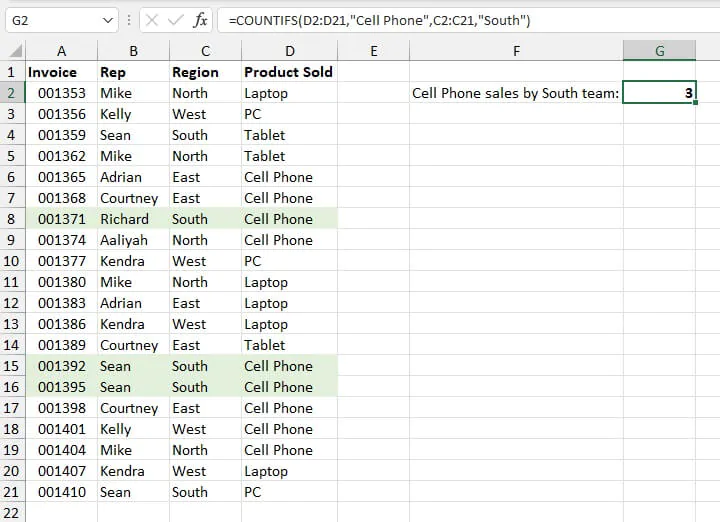 How To Use The COUNTIFS Excel Function GoSkills