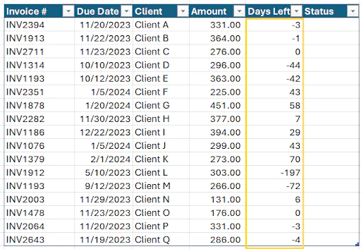 Excel Challenge 35: Create an Invoice Tracker | GoSkills